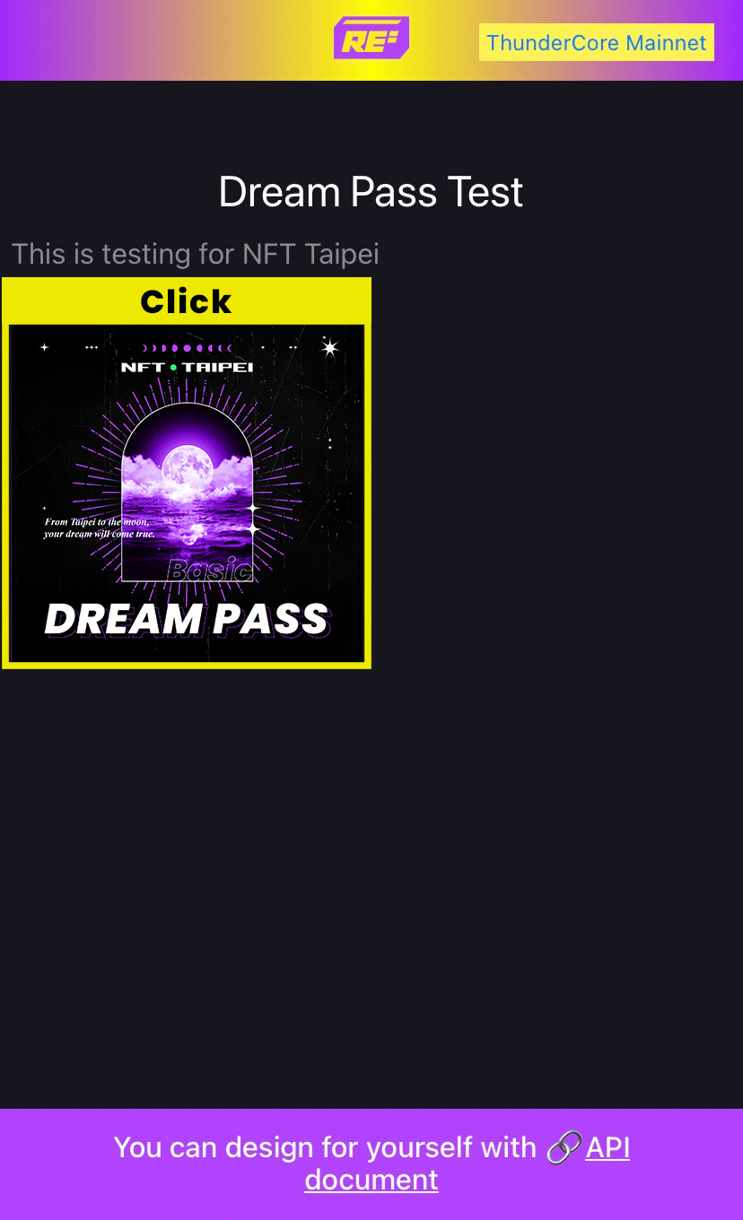 DREAM PASS NFT Taipei